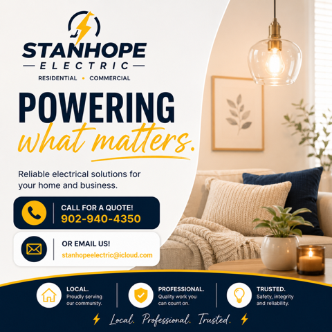 Stanhope Electric | Reliable Electrical Work in Stanhope & PEI